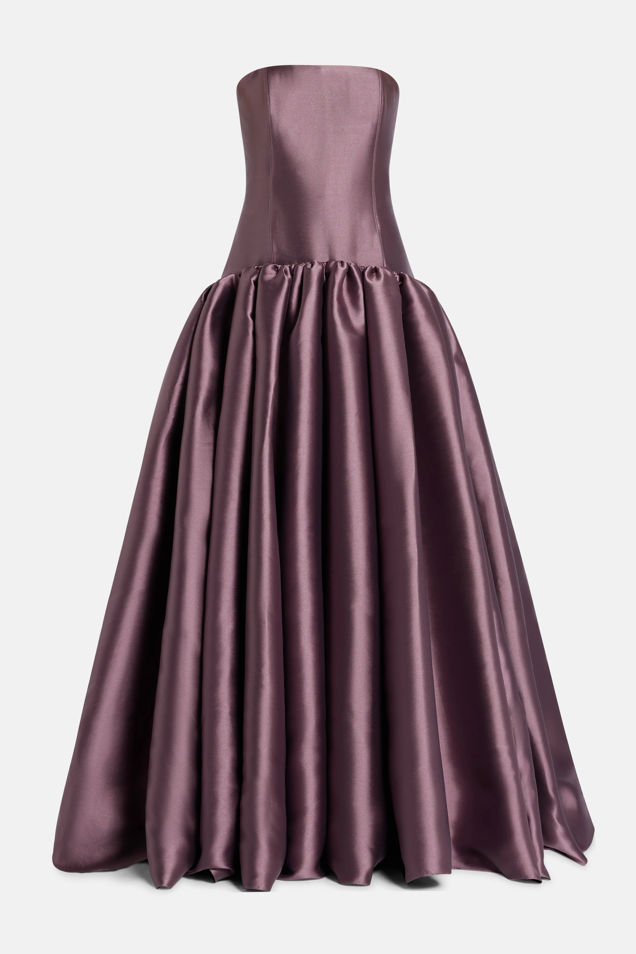 Shop Solace London's Cassia Strapless Maxi Dress in Purple