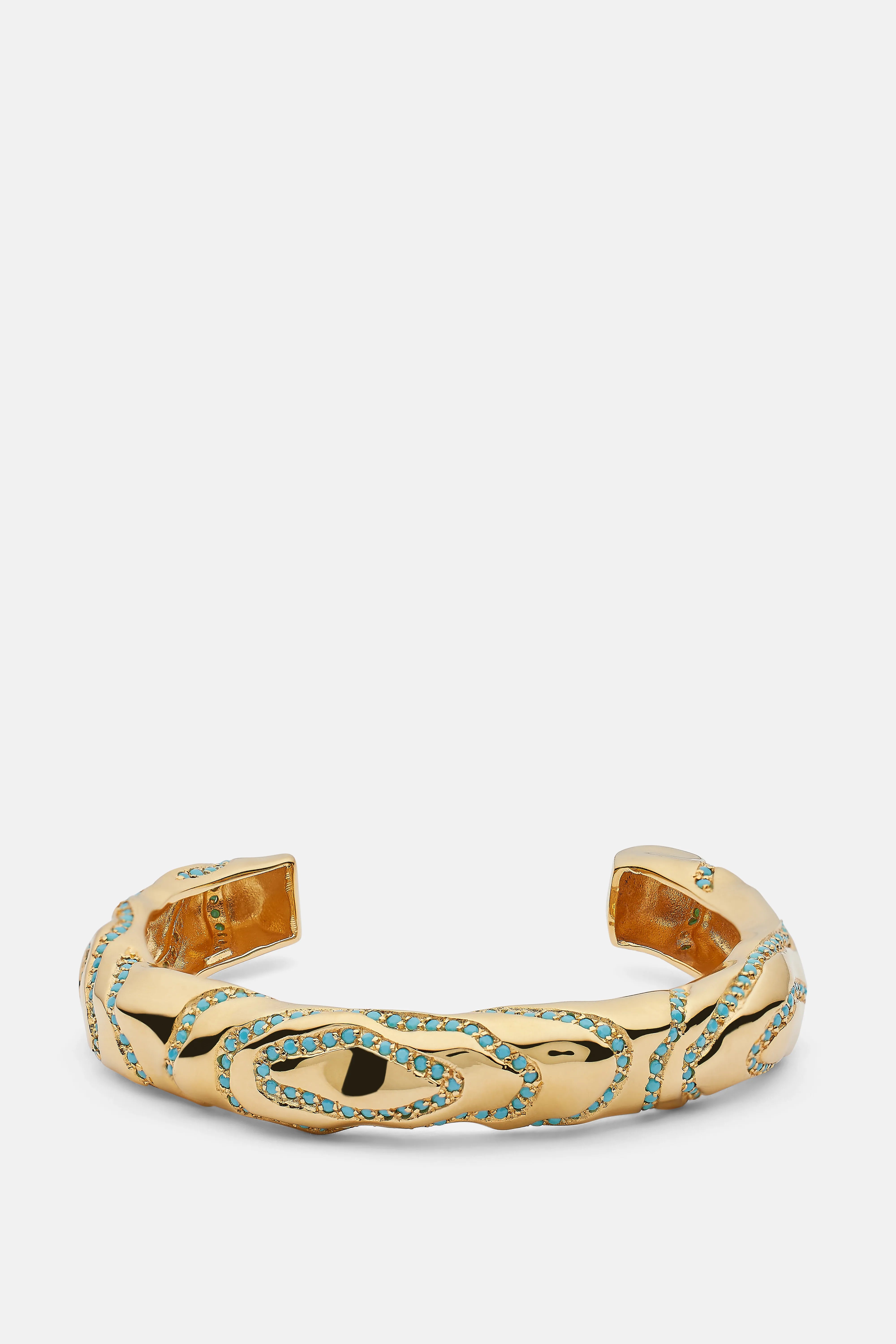 Shop the Statement Wave Bangle with Handset Stones