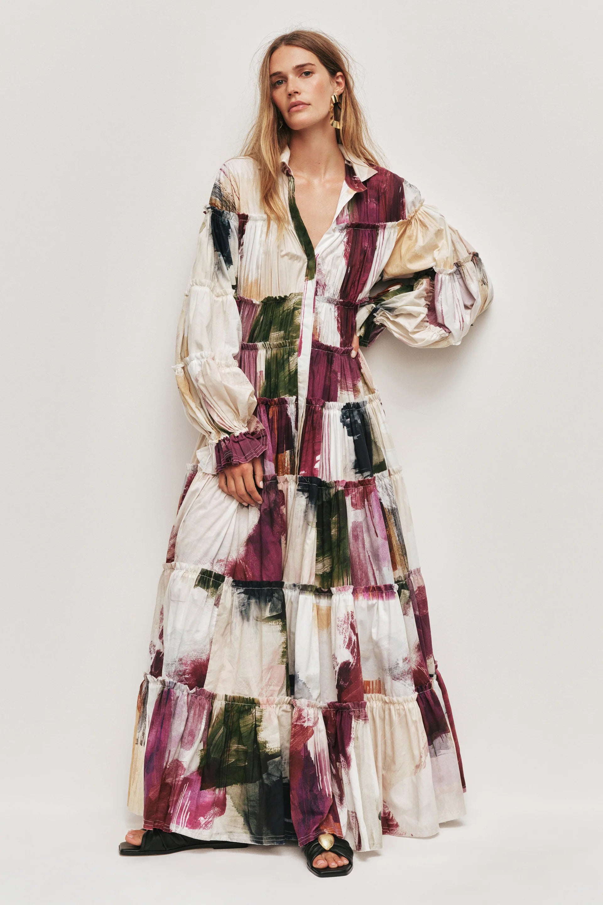Shop Aje's Cait Maxi Dress In White